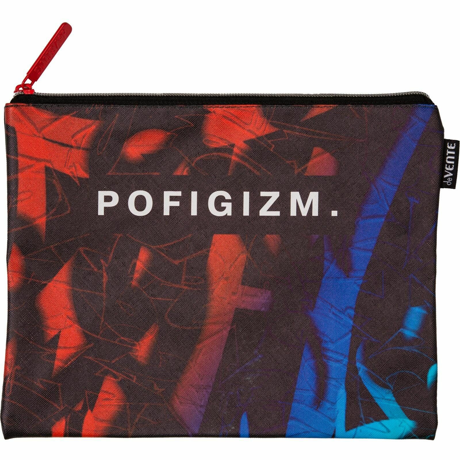Папка для тетрадей deVENTE А5"Pofigizm" антивандальный кожзам, на молнии (8056405)