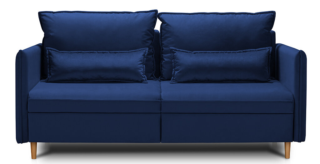 Диван-кровать Оливер 160, 179х103х92 см, микровелюр Velutto 26/Еврокнижка, независимый пружинный блок, диван раскладной