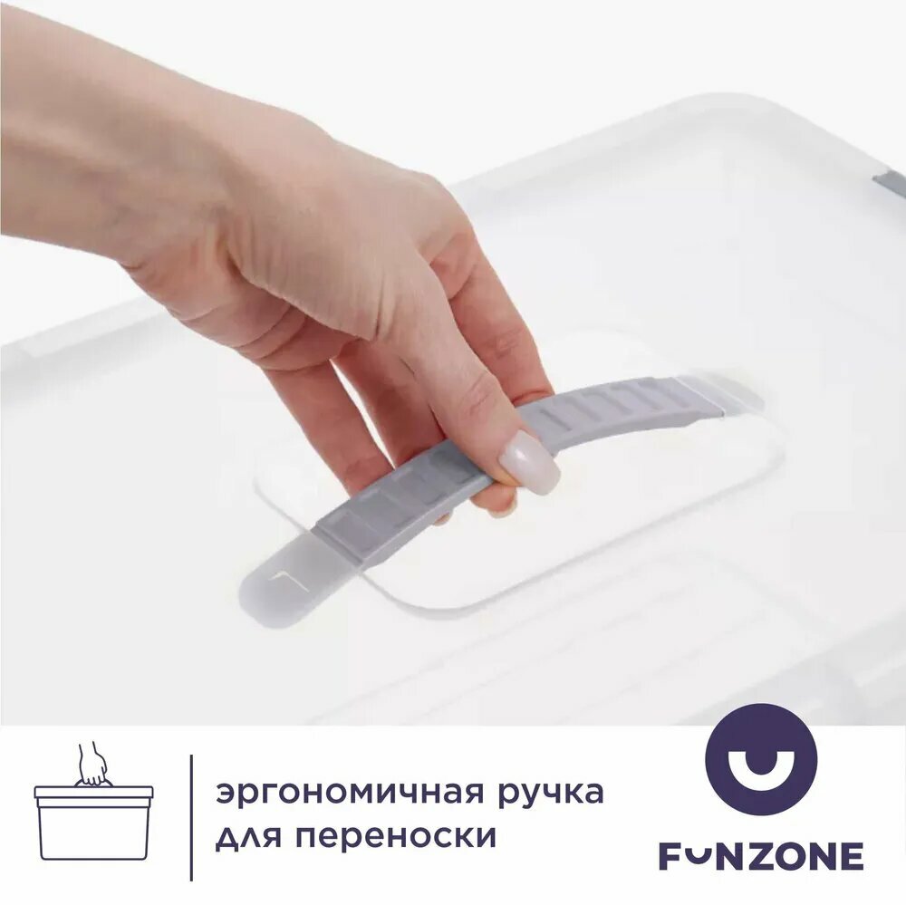 Контейнер для хранения вещей длина 40 см, ширина 29 см, высота 25 см.