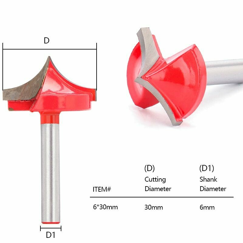 Фреза пазовая фасонная XCAN, 6х30 мм по дереву из легированной стали