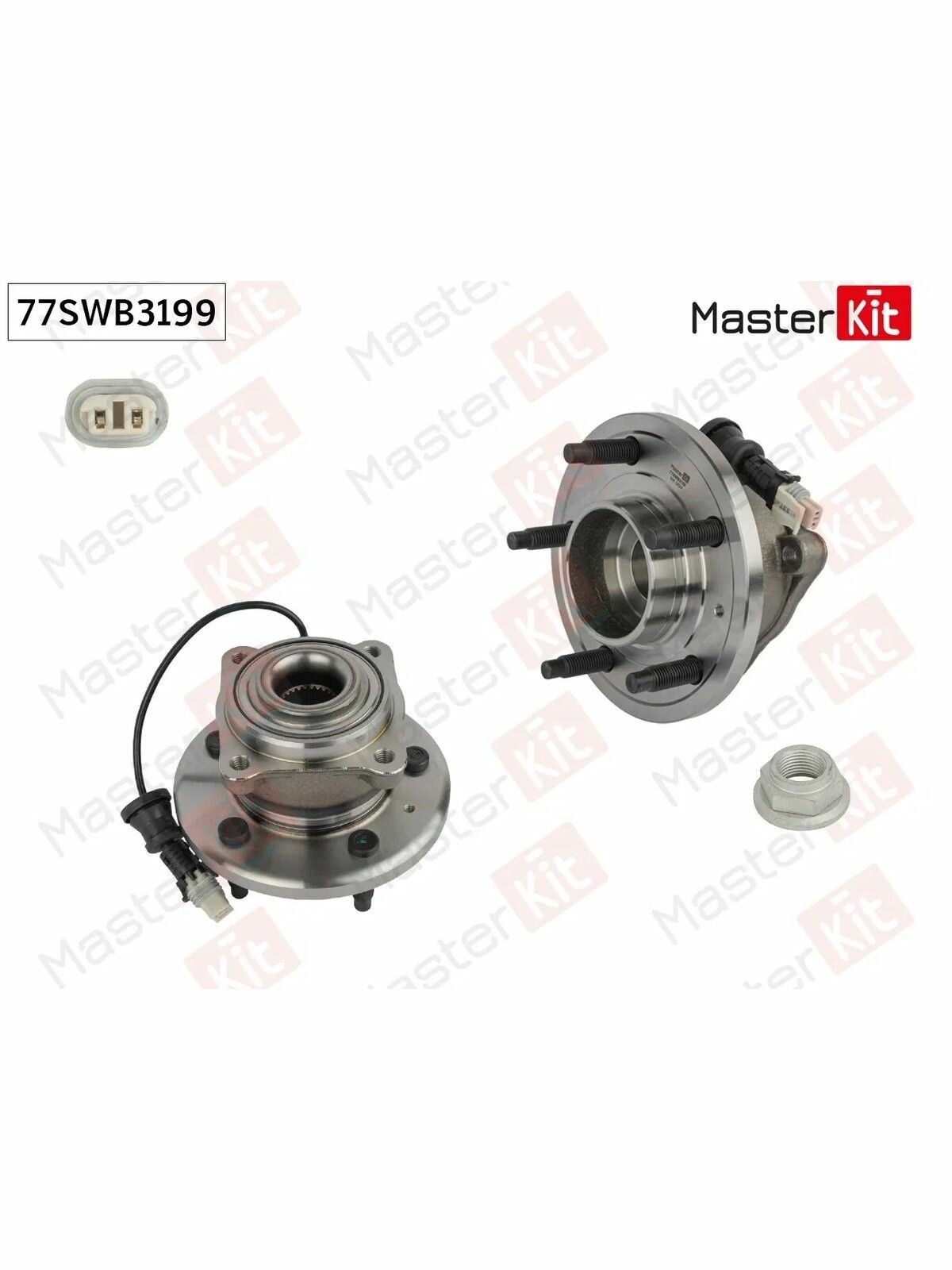 Ступица в сборе с подшипником задняя Chevrolet CAPTIVA (C100, C140)/Opel ANTARA (L07) 2006 -, MASTERKIT 77SWB3199