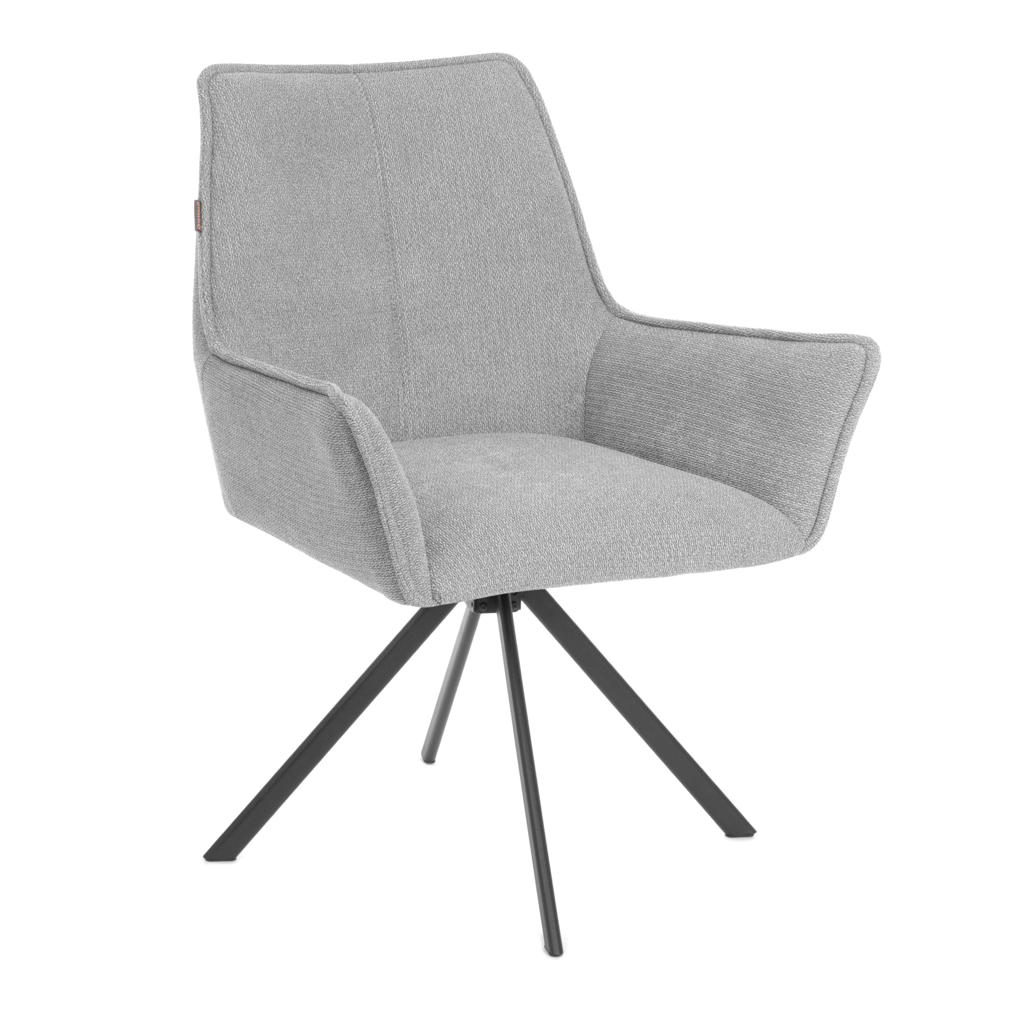 Кресло Мурано Tetchair светло-серый, велюр и металл, мягкое сиденье, с подлокотниками