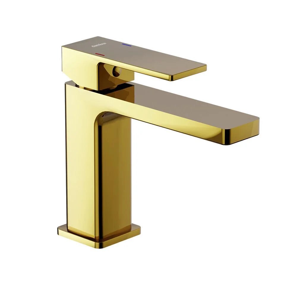 Смеситель для раковины Damixa Gala 530210600 золотой, глянцевый, кран для ванной в раковину, из латуни, рычажный, с керамическим картриджем