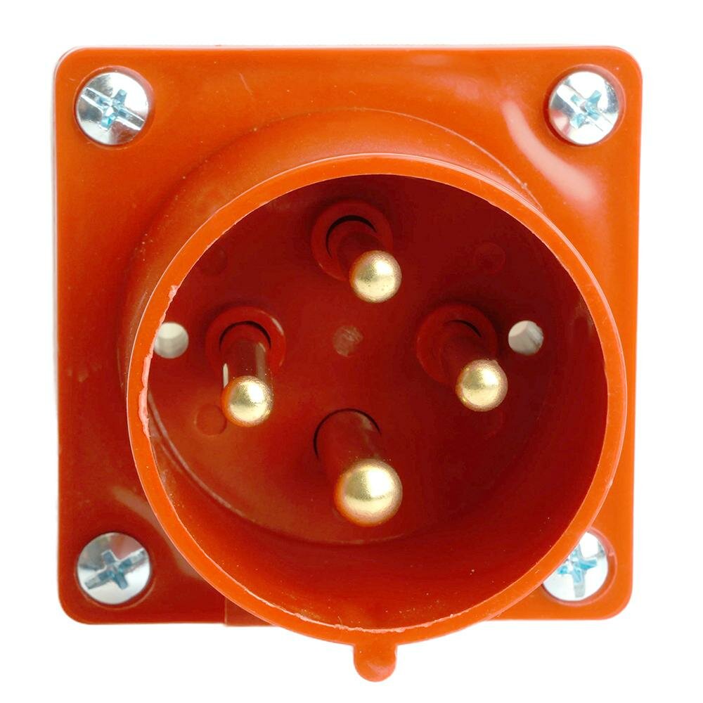 Вилка угловая ST-524 32А 380В 3P+PE IP44, PPG32-524-44, Stekker, цвет /Красный, материал /