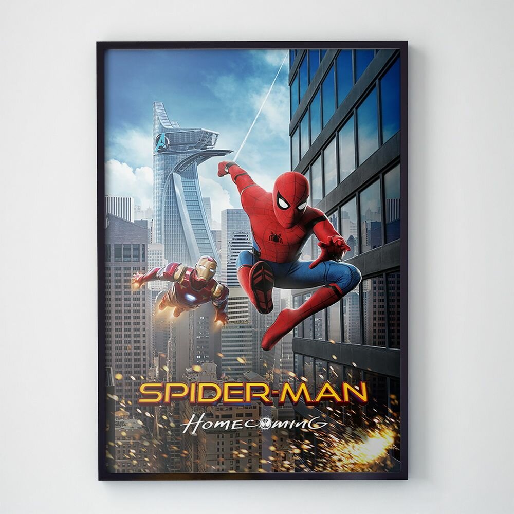 Плакат, постер Человек-Паук, Spider-Man на холсте, размер 21х30см