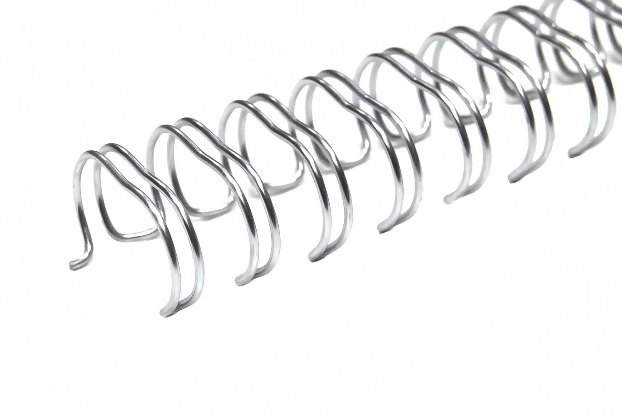 Пружины металлические для переплета 11,1 мм (7/16″), на 76-85 листов, шаг 3:1, 34 крючка, серебряные, 100 шт, РеалИСТ