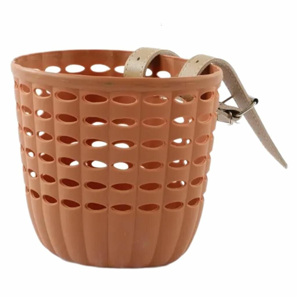 Корзина для детских велосипедов с крепежным ремнем на переднем руле велосипеда Водонепроницаемая корзина, Желтый