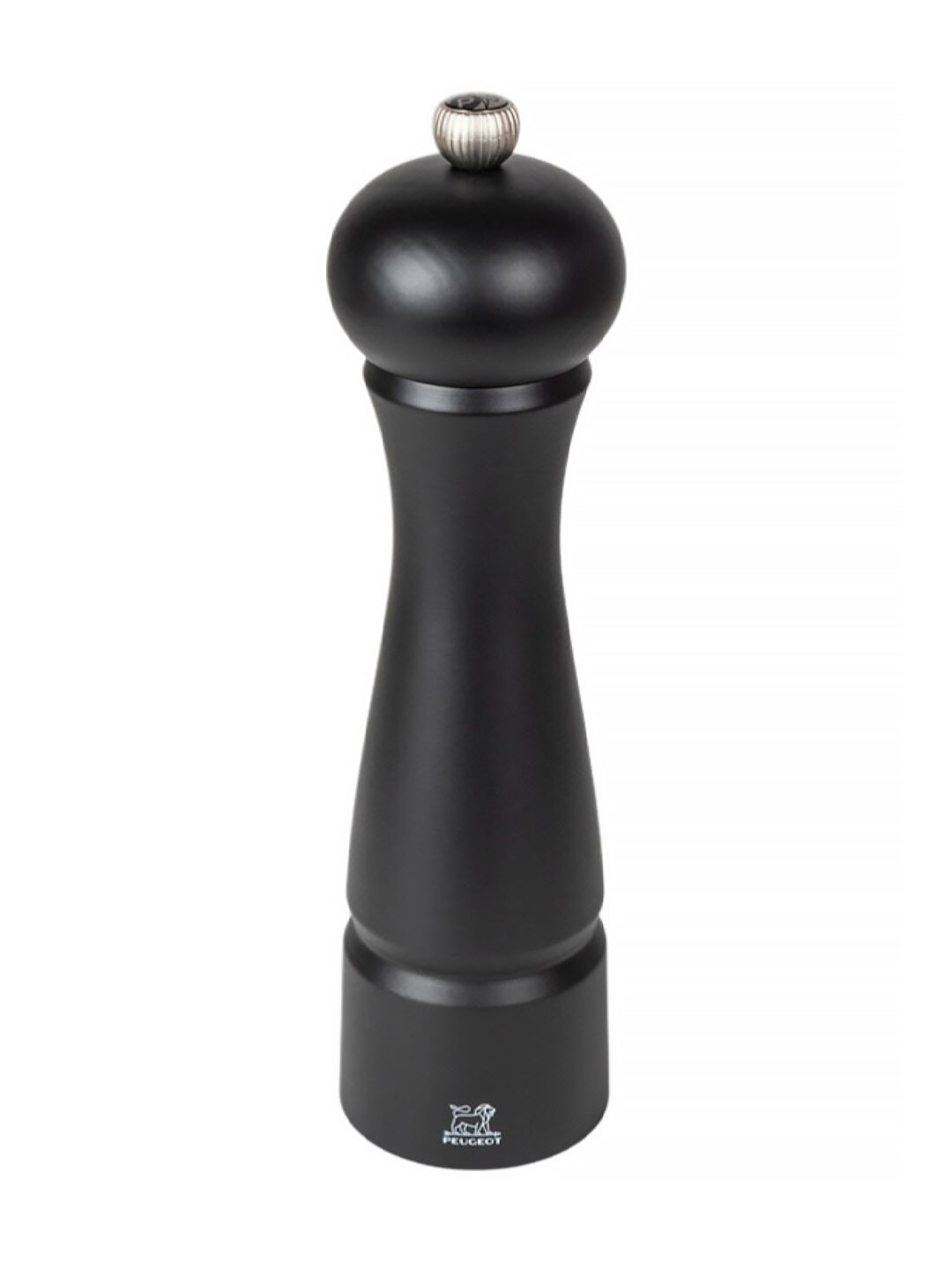 Мельница Peugeot Festival, чёрный матовый, для соли, натуральная бук, 22 см