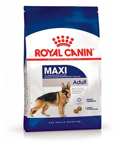 В возрасте сухой корм роял канин макси эдалт для взрослых собак крупных пород от 15 месяцев до 5 лет 3 кг