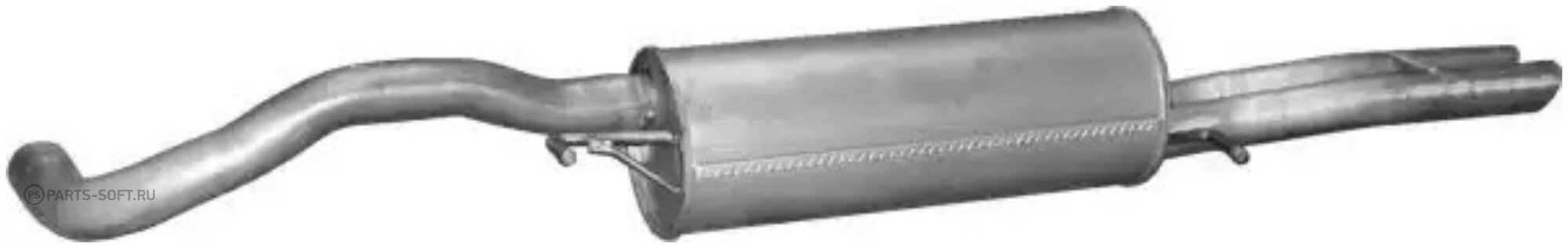 Глушитель задняя часть Polmostrow арт. 0120