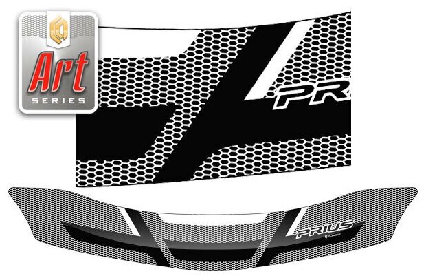 Дефлектор капота Toyota Prius 2009-2016 ZVW30 Серия Art серебро