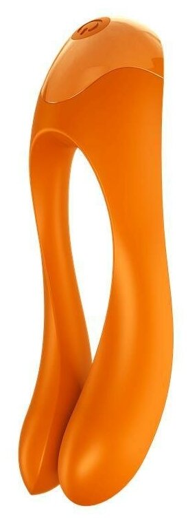 Satisfyer  Вибростимулятор из силикона Candy Cane 12 см, D: 3.2 см, длина: 12 см, оранжевый