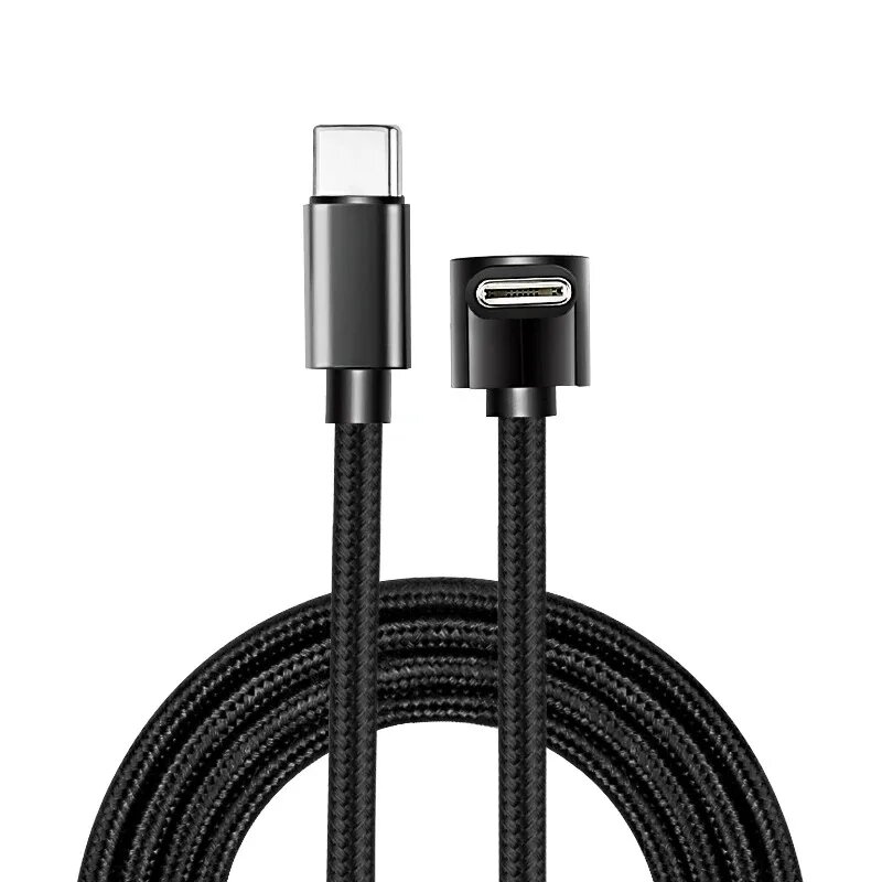 Кабель USB Type-C Для Быстрой Зарядки 60 Вт С Угловым Разъемом 90 Градусов Для 1m, Single elbow