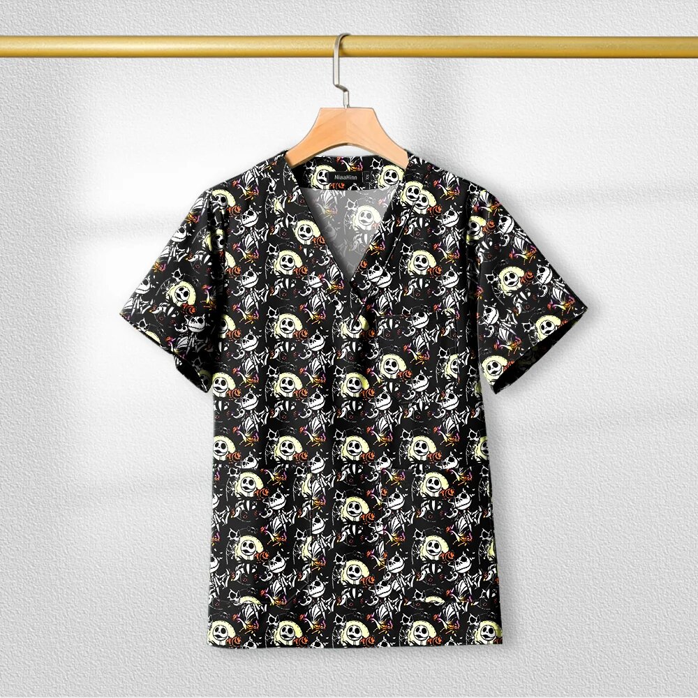 Рождественские медицинские топы NiaaHinn Черный, XXL, 63009
