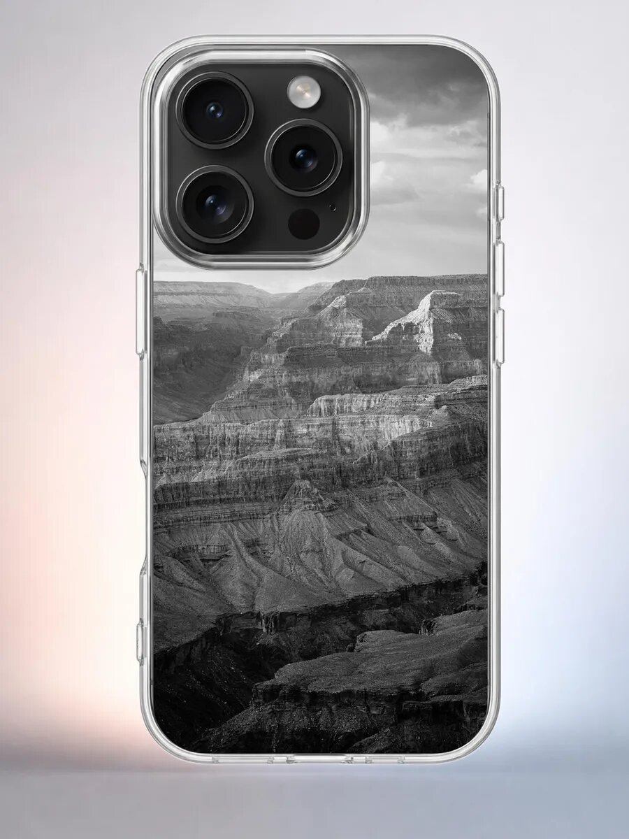 Чехол iPhone 15 Pro гранд-каньон панорама силиконовый