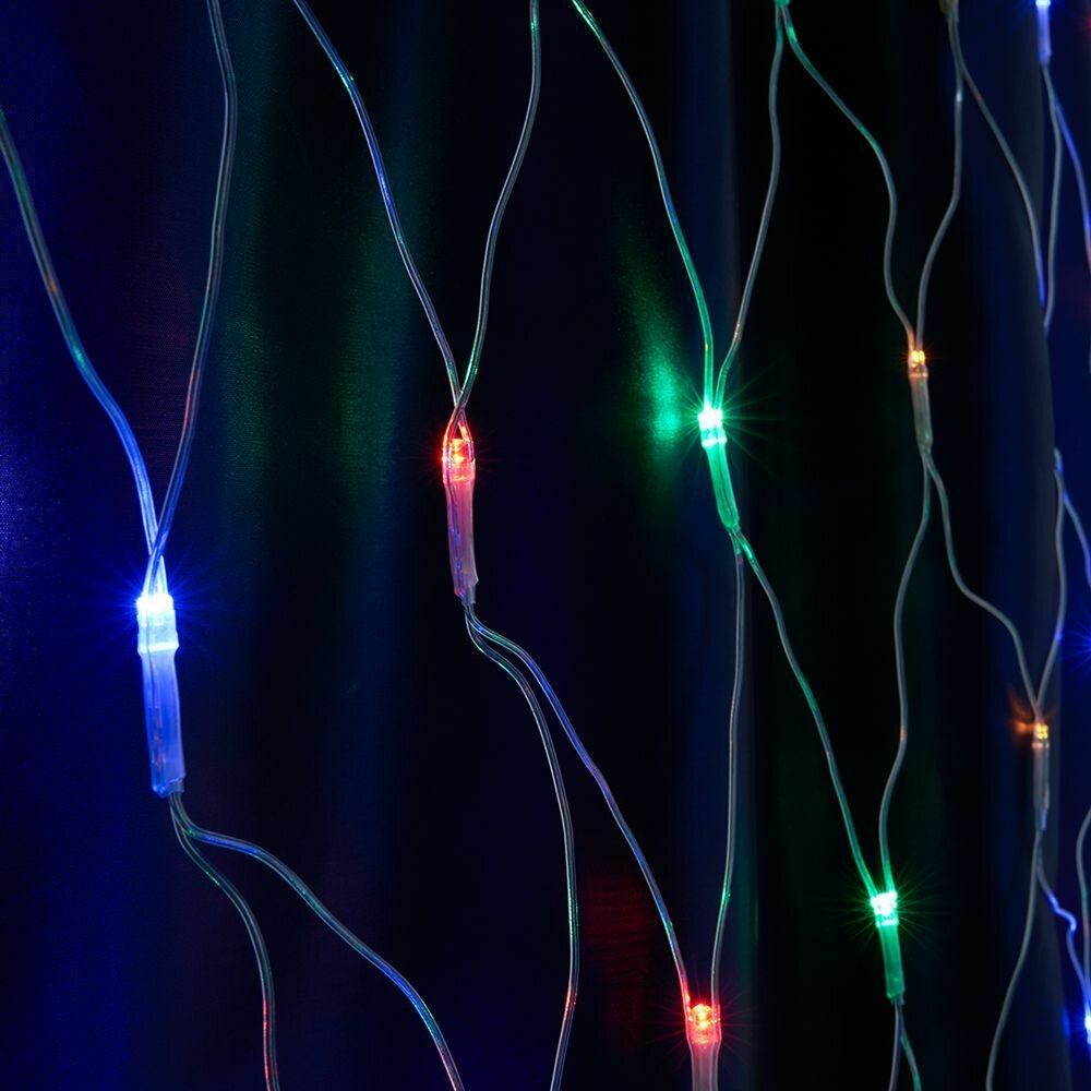 Светодиодная гирлянда новогодняя для дома Сеть / 3х2.7 м мультиколор / Feron CL31 48175
