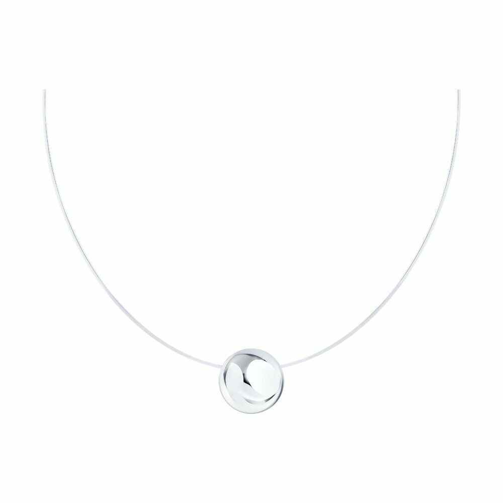 Колье, серебро, 925 проба, родирование