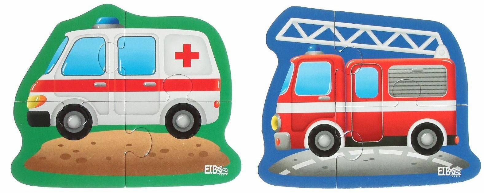 Развивающий магнитный пазл "Полезные машины", игровой набор из 2 головоломок для детей, 7 деталей