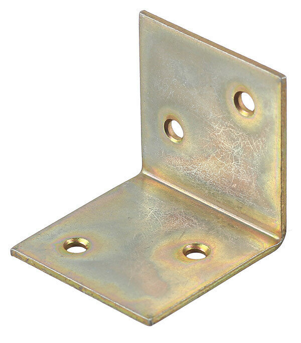 Уголок соединительный оцинкованный 40х40х40х2 мм с желтой пассивацией 401207