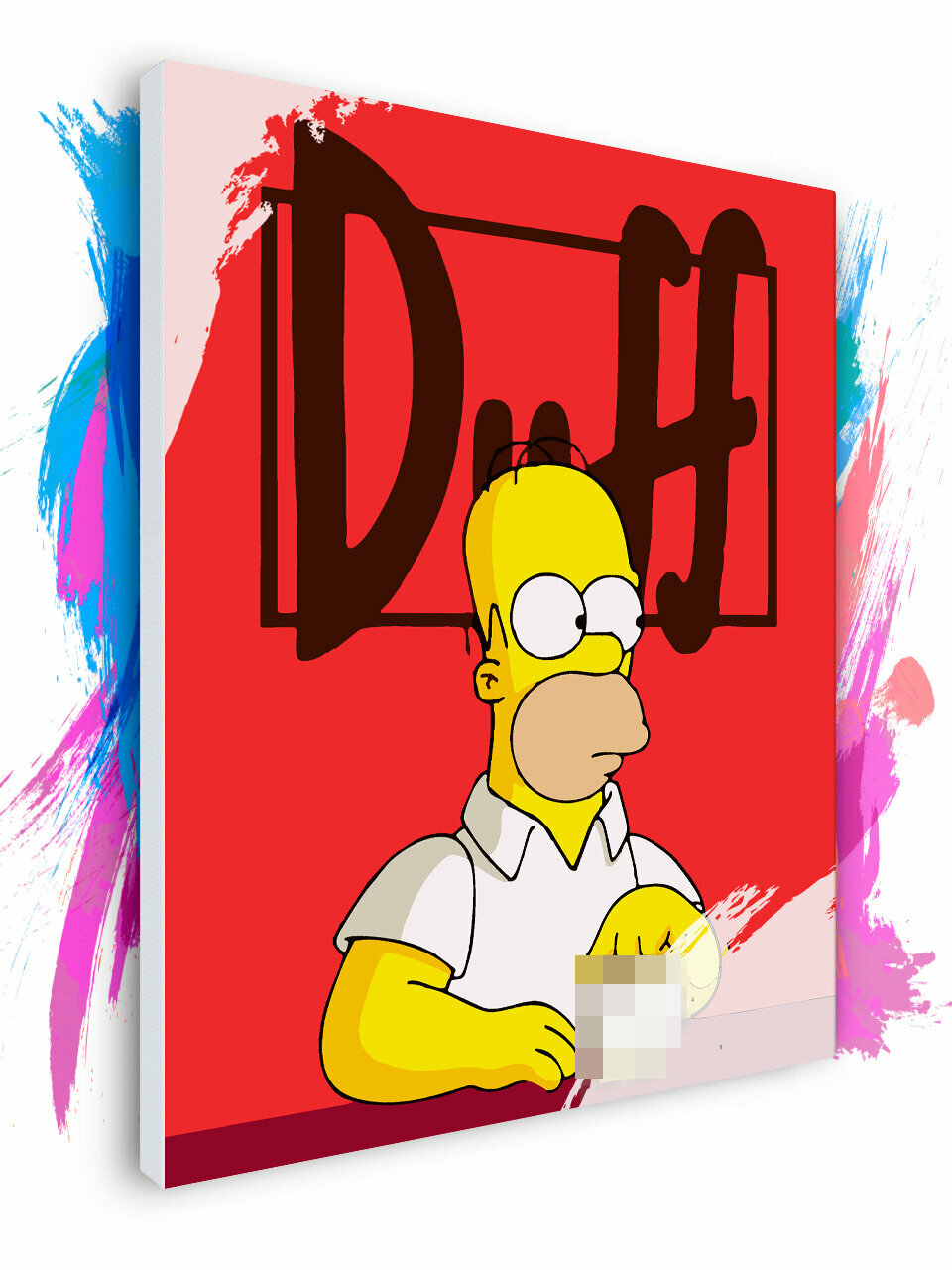 Картина по номерам на холсте Симпсоны - Duff, 40 х 60 см
