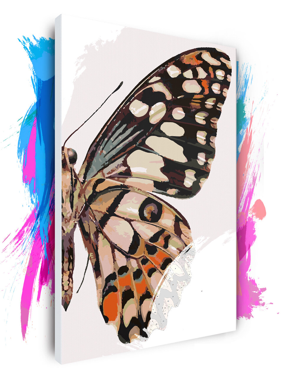 Картина по номерам на холсте Крыло бабочки, 60 х 90 см
