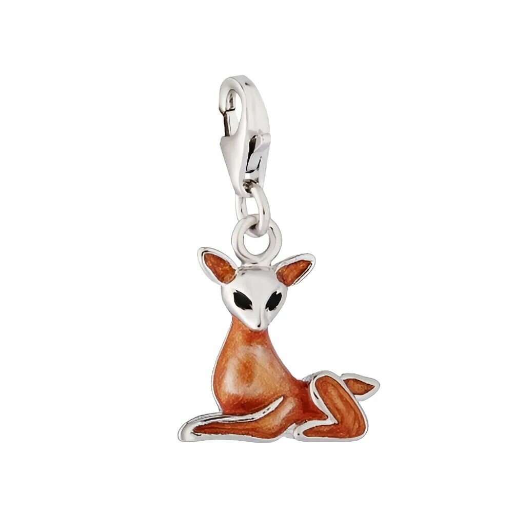 Подвеска на браслет, серебро, 925 проба, родирование, фианит