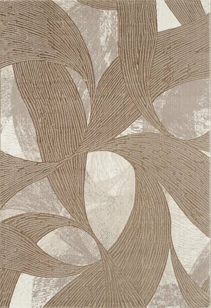 Ковер турецкий на пол в гостиную в спальню 80х150 см бежевый современный ворс 9 мм 292066 Kover-Russia