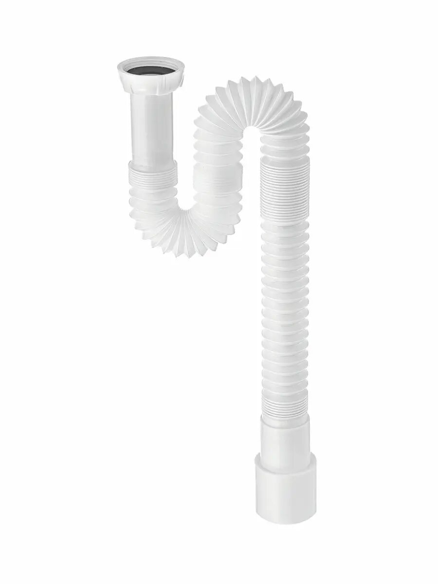 Труба гофрированная c гайкой Equation 1 1/4"x40/50x800 мм цвет белый