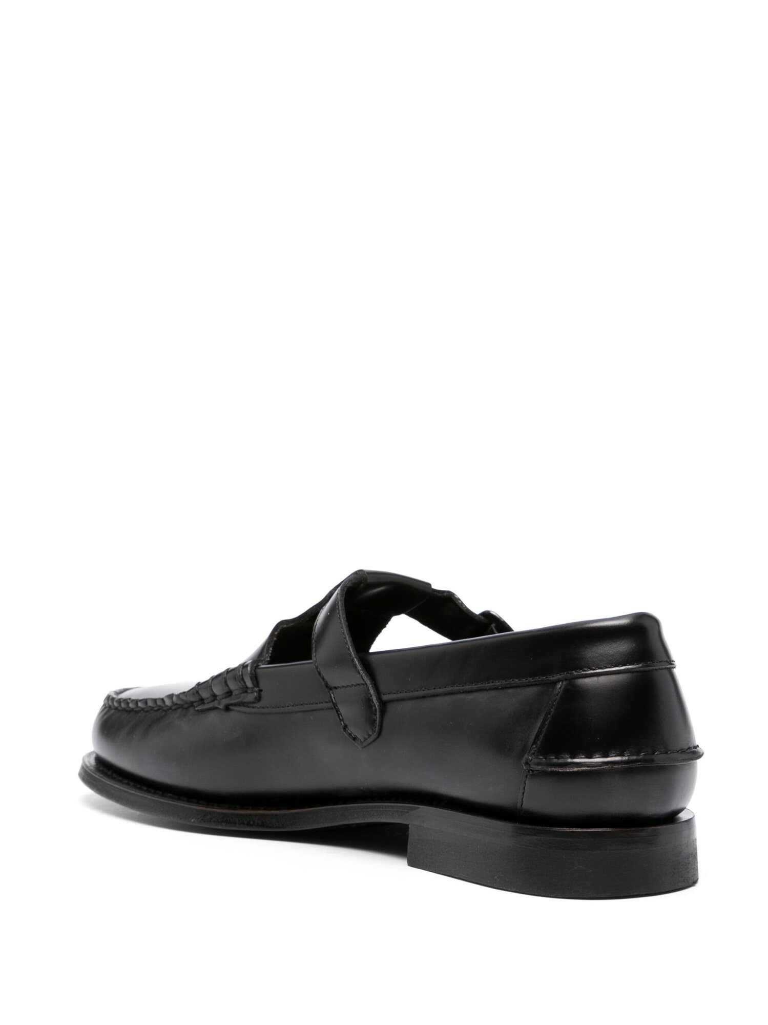 Лоферы HEREU Alber leather loafers, размер 42, black/black — фото 1