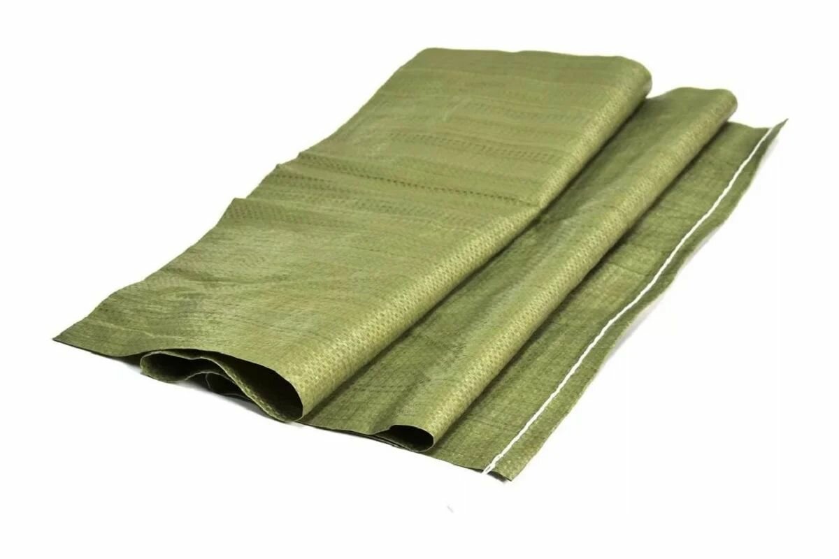 Мешок для строительного мусора 55х95см тканый зеленый 10шт 62340 8386