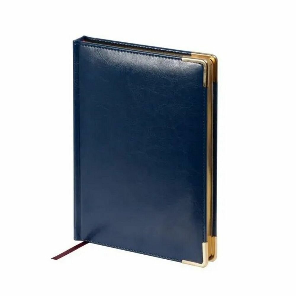 Ежедневник недат. А5+, 145х205, Sidney Nebraska, синий, зол. обр, з. уг 3-128/14