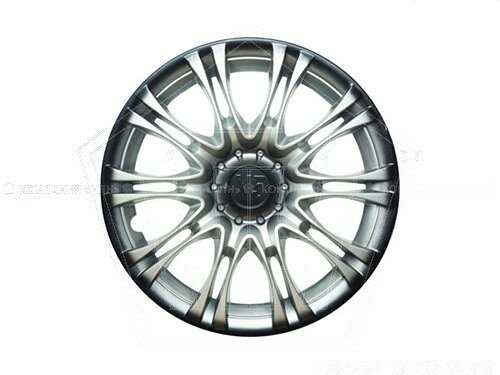 Колпаки декоративные (на пруж.) r-16 "x5" серебристо-черный (к-т 2 шт) (ак1620)