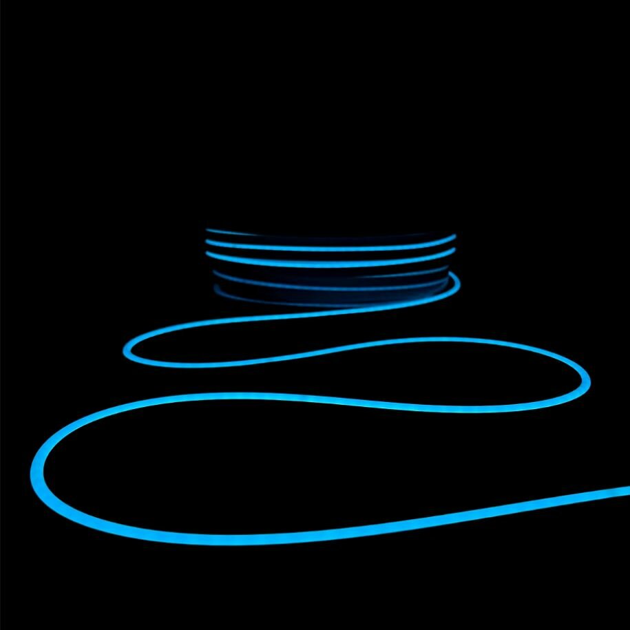 Неоновая светодиодная лента PJ Neon 3м, 6х12мм, 12в, IP 67, гибкий неон, голубой, шаг реза 1см