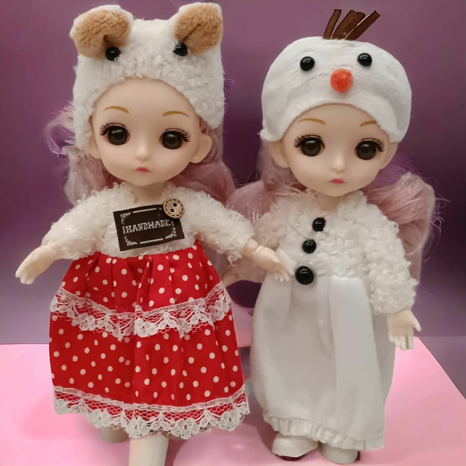 Шарнирные куклы-подружки 16 см 2 шт