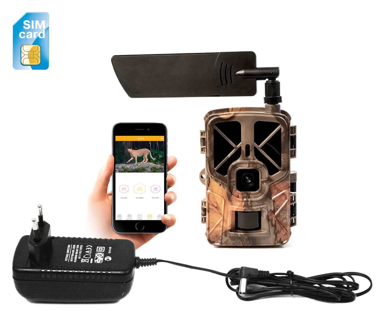 GSM камера для охраны Филин HC-935 (LTE-Pro-2K) (Z70740OF) (ьная) - фотоловушка для охраны дачи - онлайн, облако, мобильное приложение