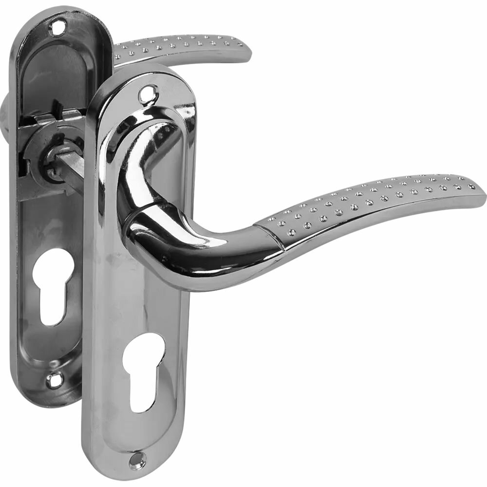 Ручка с механизмом для межкомнатной двери Nancy CP алюминий цвет глянцевый хром