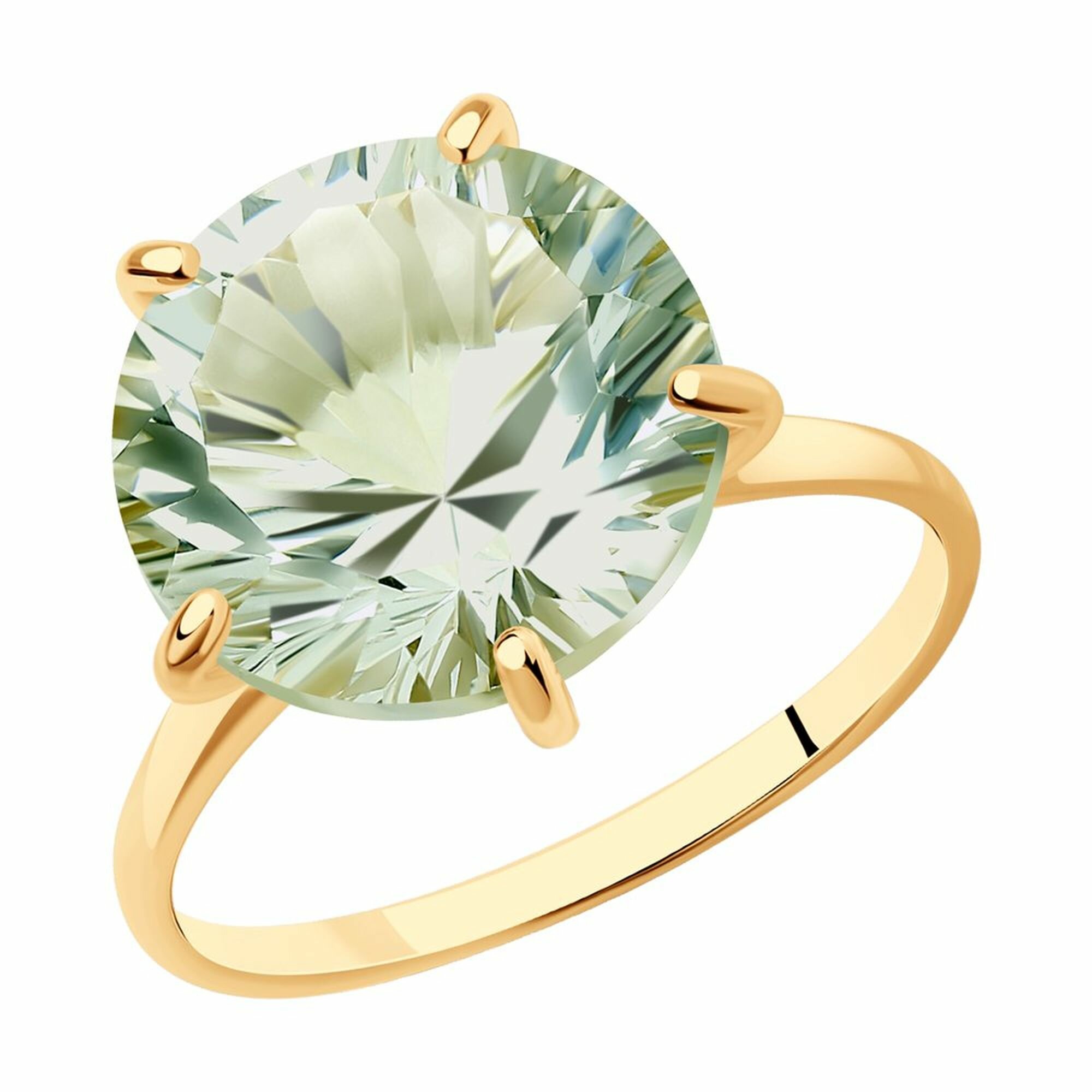 Кольцо, красное золото, 585 проба, аметист