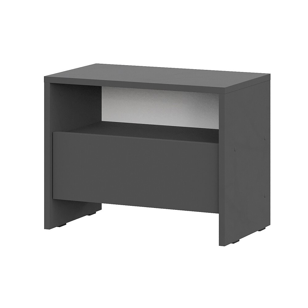 Тумба прикроватная Арника Камелия Графит Размеры: Высота 388мм Глубина 294мм Ширина 501мм