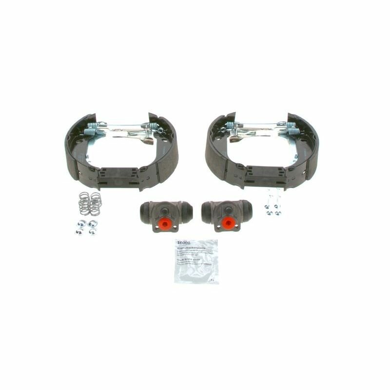 Тормозные колодки барабанные задние, с тормозными цилиндрами Super PRO BOSCH 0204114073 для а/м DACIA Logan, RENAULT Logan