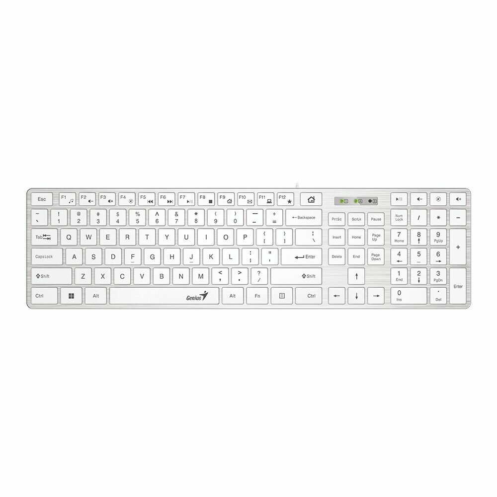 Проводная клавиатура Genius SlimStar 126 White (31310017410). Цвет: белый.