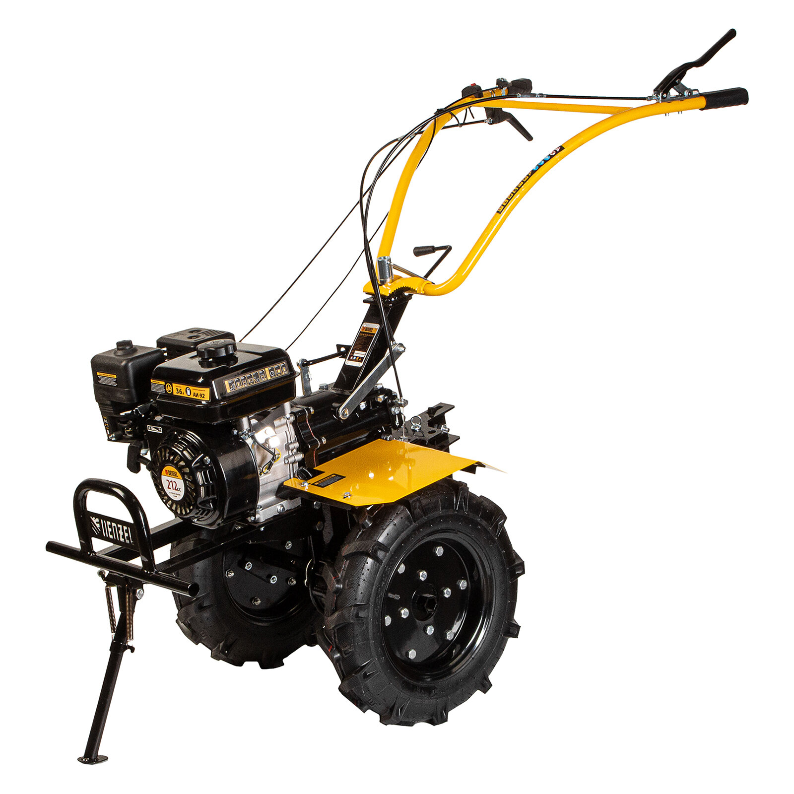 Мотоблок DPT-270X, 7 л. с, дисковое сцепление, ширина 90 см, глубина 35 см, фрез 3 х 4, ВОМ, передачи 2В/1Н Denzel 56403