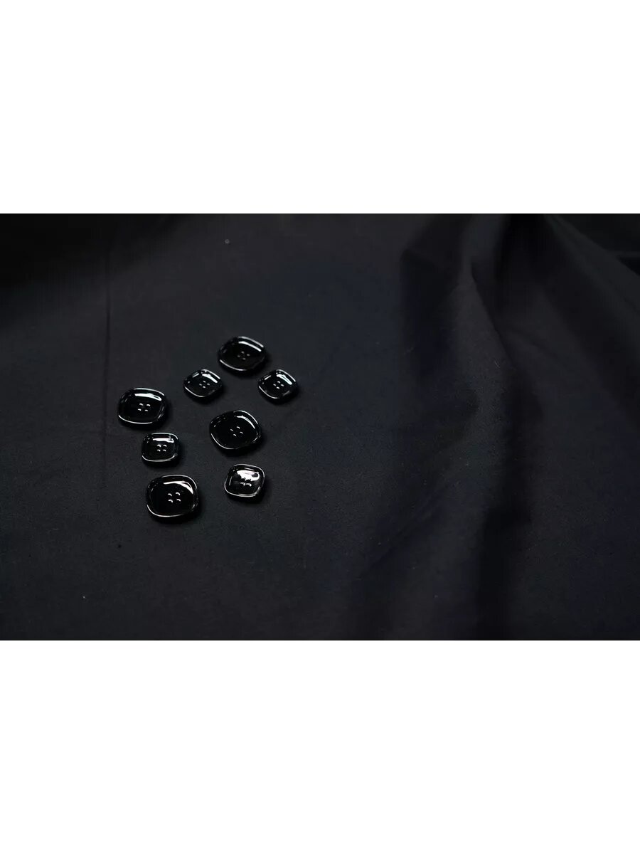 Батист стрейч черный