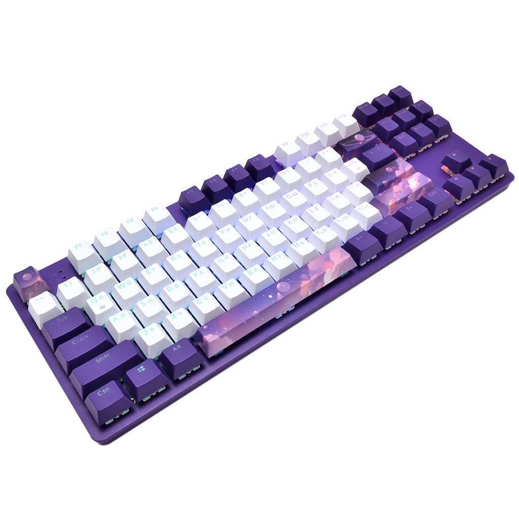 Клавиатура Red Square Keyrox TKL Hyperion (RSQ-20039) G3ms Sapphire Switch Русская раскладка белый, фиолетовый