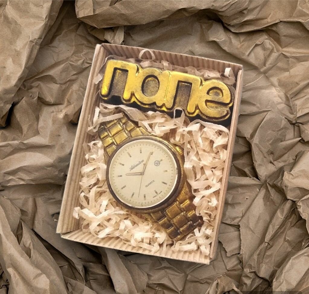 Набор мужского мыла ручной работы "часы папе" подарочный ароматный от milovika