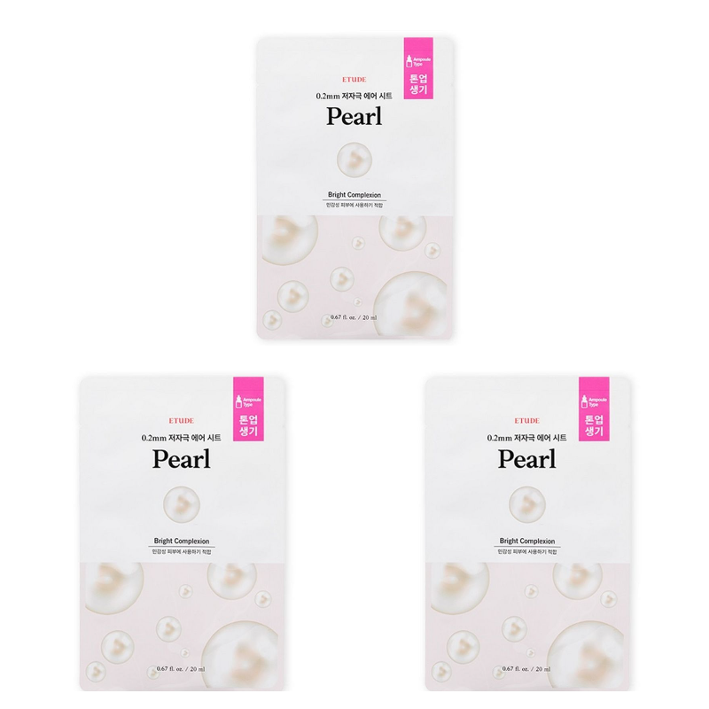 Тканевая маска с экстрактом жемчугаEtude 0.2 Therapy Air Mask Pearl, 20 мл, 3 шт.
