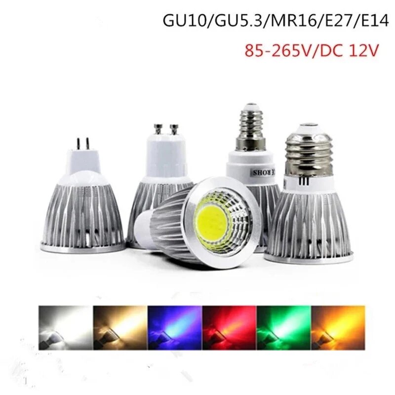 Светодиодная лампа GU10 220V, Красный, 6W