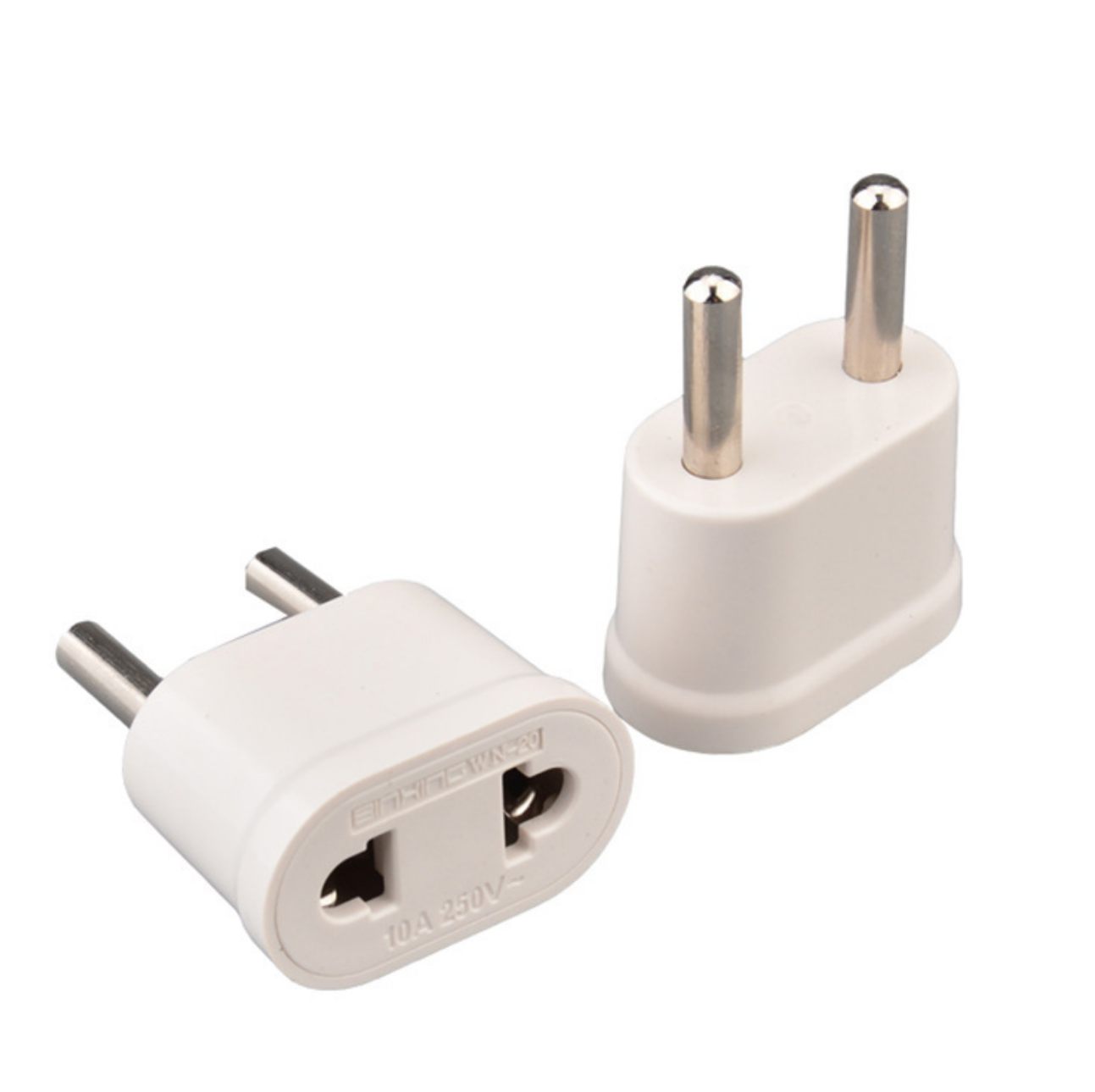 Сетевой адаптер, переходник на евро вилку для розетки с китайской, 5 шт, белый