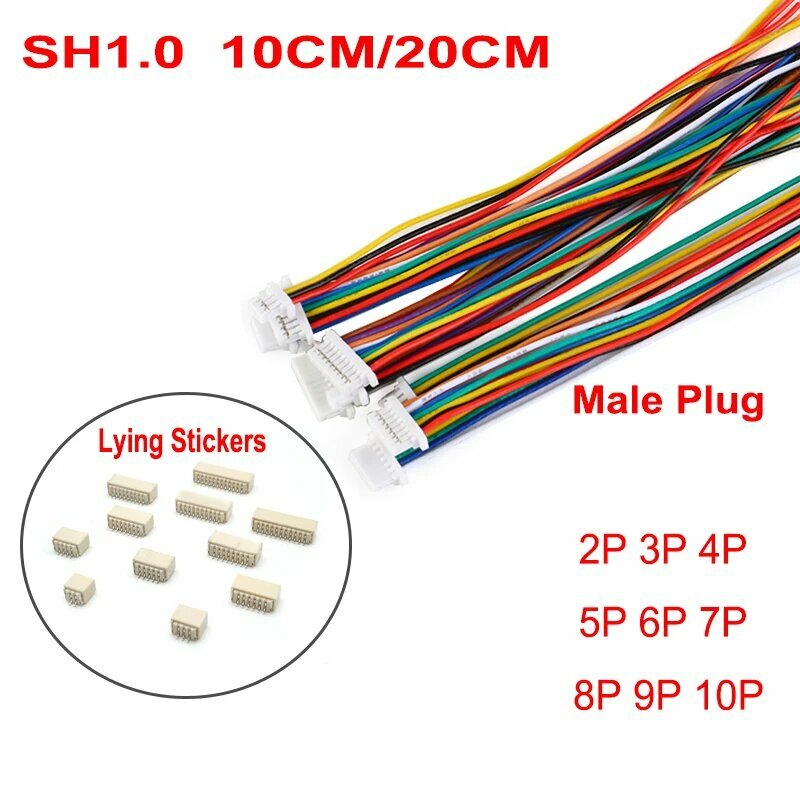 Разъемы SH/JST/ZH/PH/XH 10 комплектов 8P, 10CM, SH1.0