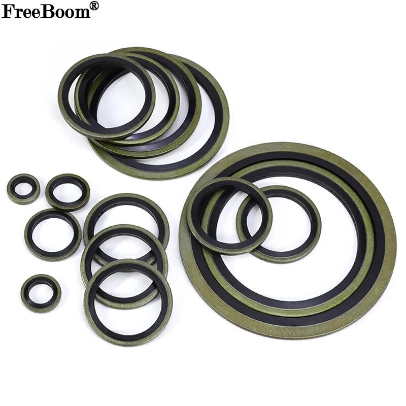 Набор уплотнительных шайб металлических резиновых 10pcs, M10