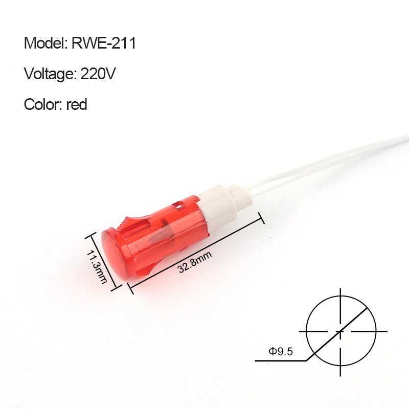 Индикаторные лампы CNNCKDL MDX-11A 5 шт, красный, зеленый, желтый 220V with wire R